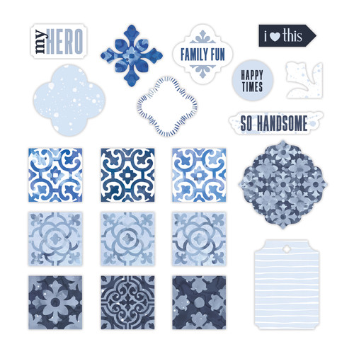 Cue the Blue Embellishments | cmscrapbooking