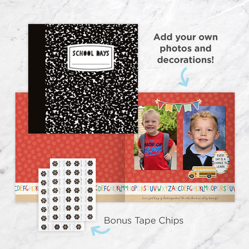 8x8 Back to School Paper Album | cmscrapbooking