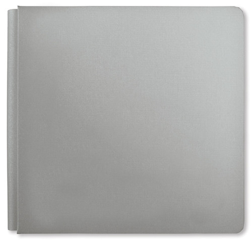 Metallic Silver 12x12 Album Cover | cmscrapbooking