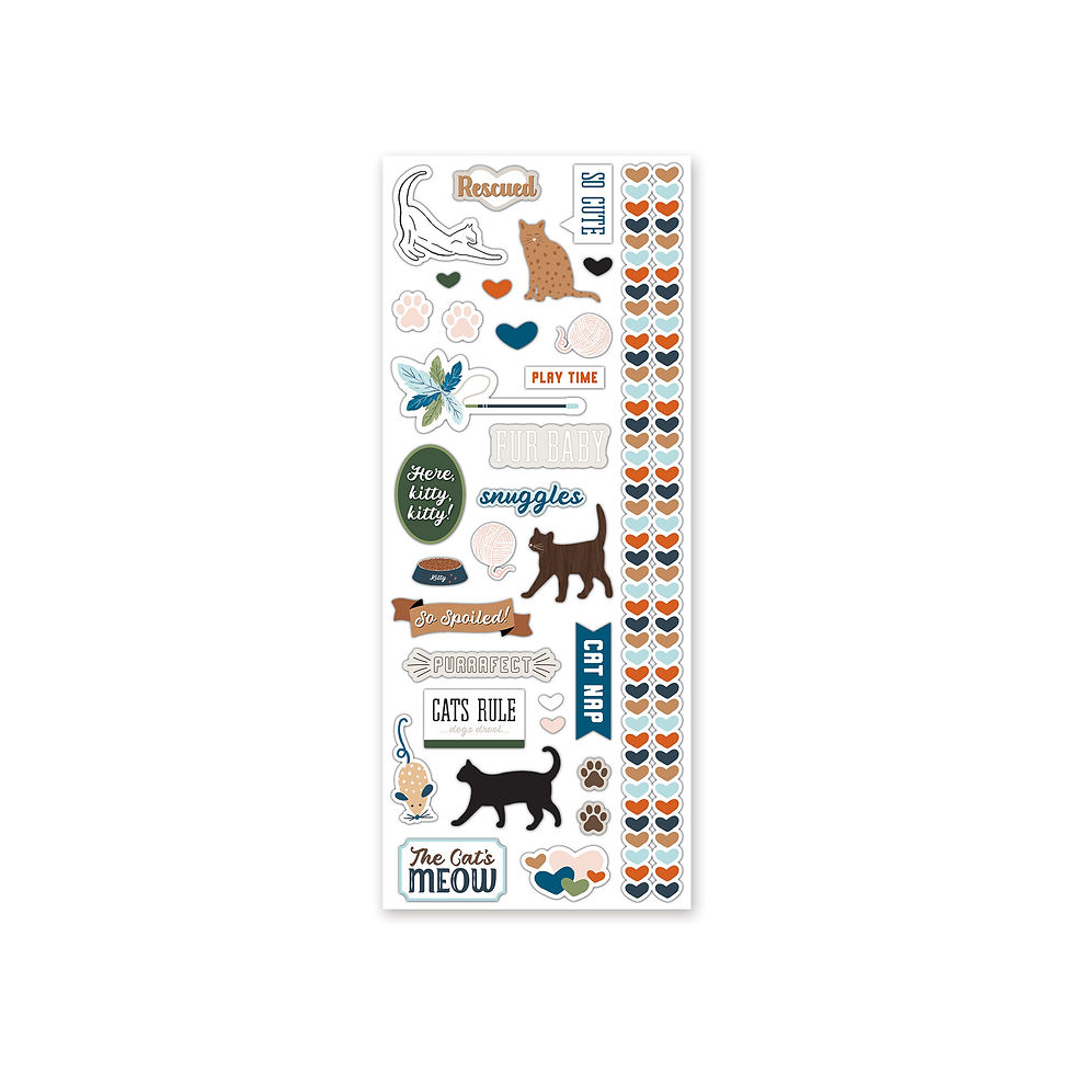 Fur Baby Cat Stickers (1/pk) | cmscrapbooking