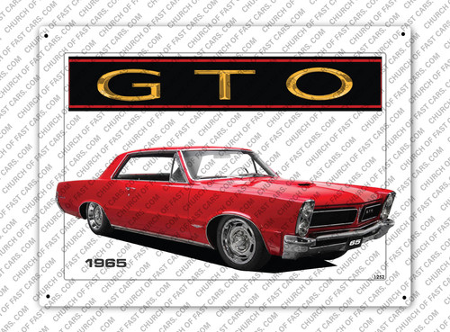 TIN SIGN TO SUIT 1965 PONTIAC GTO ENTHUSIASTS | Classic Collector
