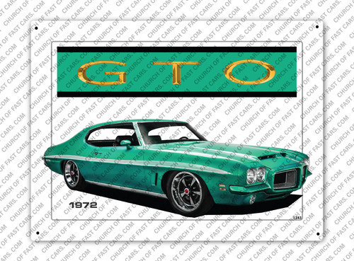 TIN SIGN TO SUIT 1972 PONTIAC GTO ENTHUSIASTS | Classic Collector