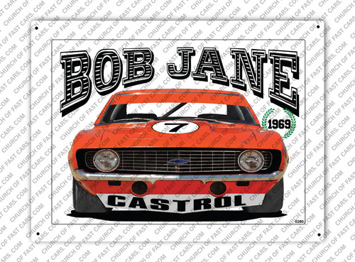 TIN SIGN TO SUIT 1969 BATHURST BOB JANE'S CAMARO | Classic Collector