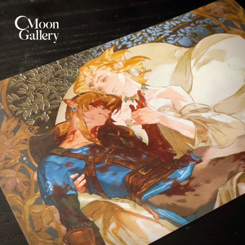Zelda&Link Hot-stamped Cotton Paper Postcard | CMoon Gallery