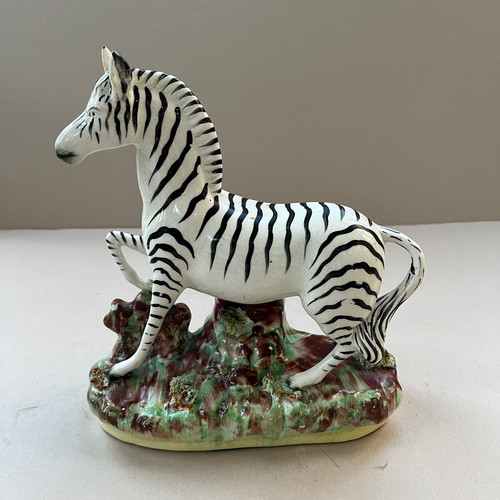 Single 19thc.Staffordshire Zebra, Thomas Parr Pottery circa 1850 Ref ...