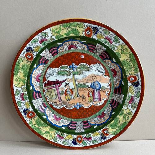 19thc. Masons Red Scale Pattern Dinner Plate Ref # 4900 | castle-antiques