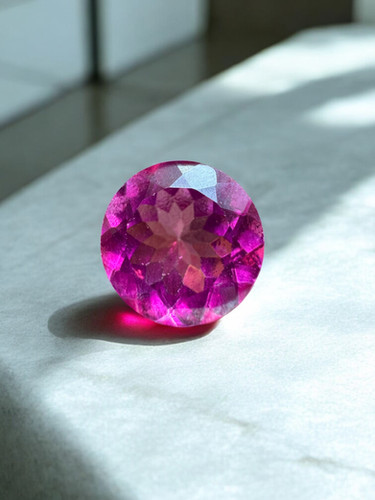 Topacio Color Rosa Corte Redondo Brasil, 3,3 ct - 9,0 mm | FLOREVIC