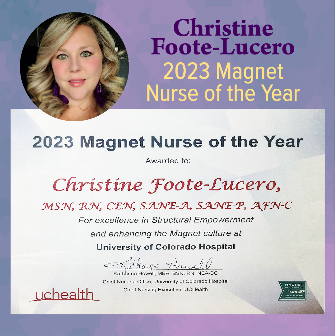 Foote-Lucero Honored with Magnet Nurse of the Year Award