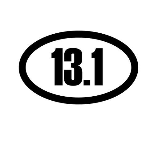 Half Marathon Vinyl Decal Sticker, Car Decal, 13.1 Miles | Fat Ferret ...