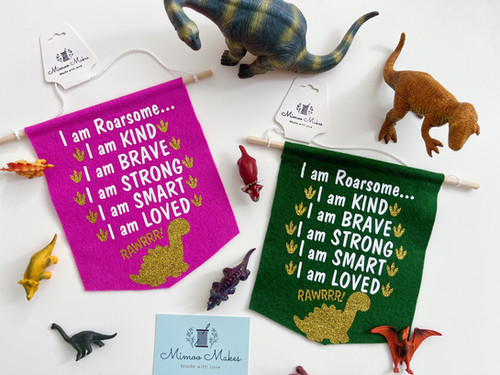 Dinosaur positive affirmation banner | Mimoo Makes