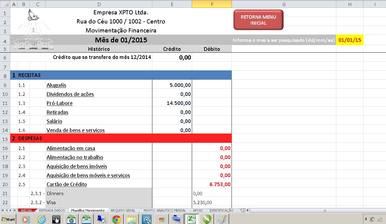 Só Planilhas Excel / Desenvolvimento de Sistemas