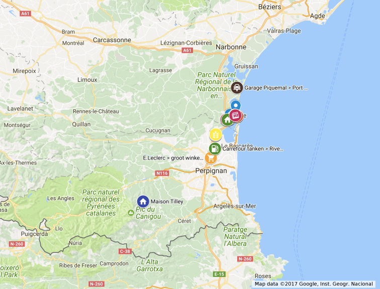 Nutsvoorzieningen rond Fitou