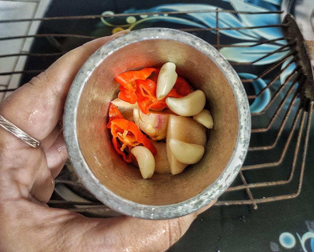 Naga Chicken Stew with Mejenga Leaves (Sichuan Pepper Leaves)