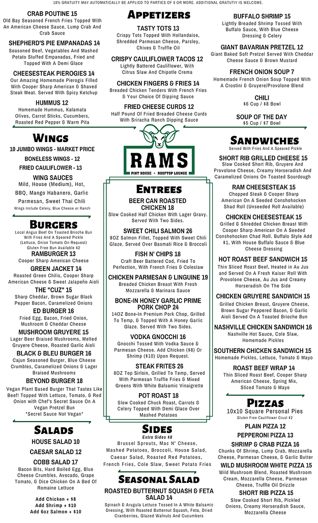 Menu | The Ram