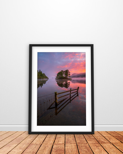 Derwentwater Misty Sunrise Print - Lake District Landscape Photography ...