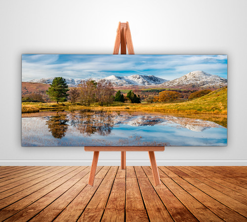 Old Man of Coniston Canvas - Winter Reflections - Lake District ...