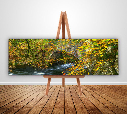 Lake District Autumn Canvas - Clappersgate Bridge - UK Landscape ...