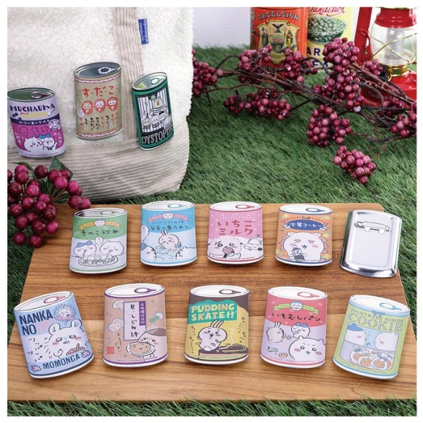 (現貨) Chiikawa mitamemo 罐頭造型金屬徽章扣針 (盲盒) | Zakka Store 雜貨士多