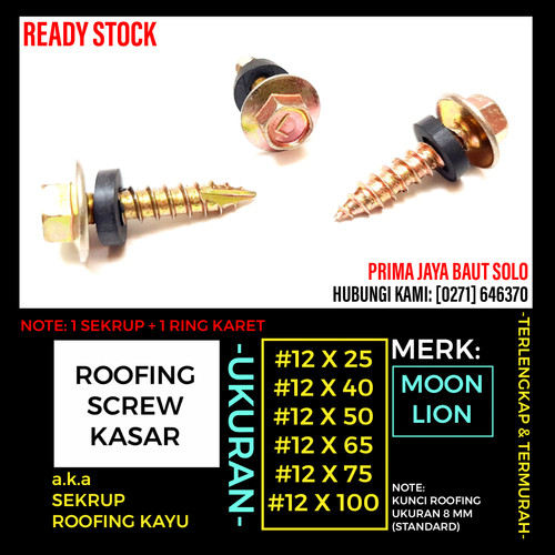 ROOFING SCREW KASAR (WOOD SDS) [MOON LION] | PRIMA JAYA SOLO