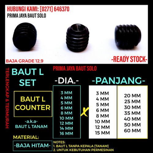 BAJA 12.9 - BAUT L COUNTER (TANAM) [MM] | PRIMA JAYA SOLO