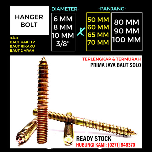 HANGER BOLT (BAUT KAKI TV) | PRIMA JAYA SOLO