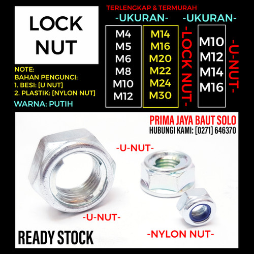 MUR NYLON (NYLON LOCK NUT) | PRIMA JAYA SOLO