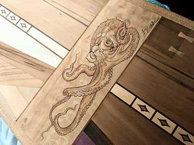 Octopus Surfboard Pyrography | jessiekb