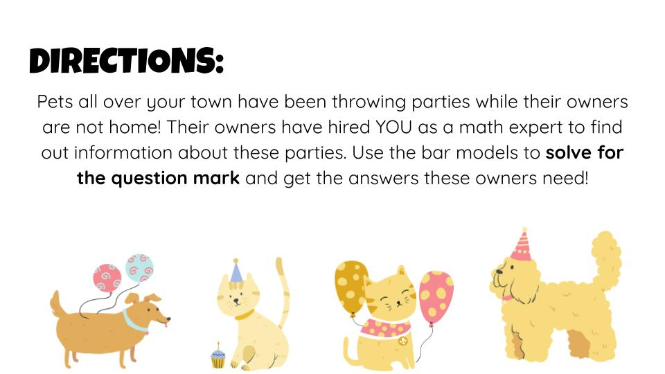 Time for a Pet Party! With Bar Models for Multi-step Multiplication and ...