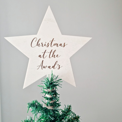 Personalised Wooden Christmas Tree Star | Deb's Design Lab