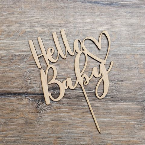 Hello Baby Cake Topper #2 | Deb's Design Lab