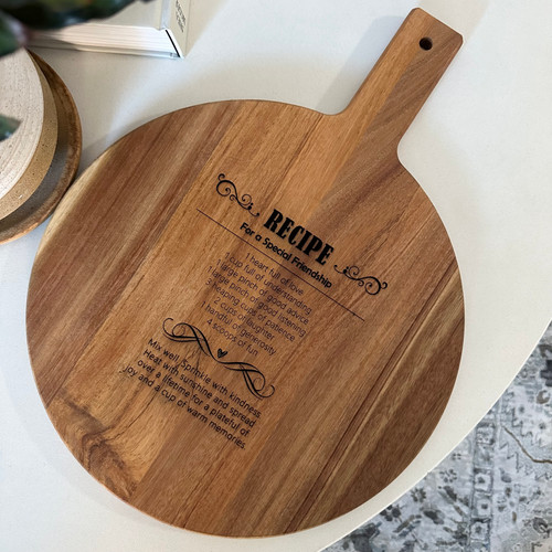 Personalised Friendship Recipe Board | Deb's Design Lab