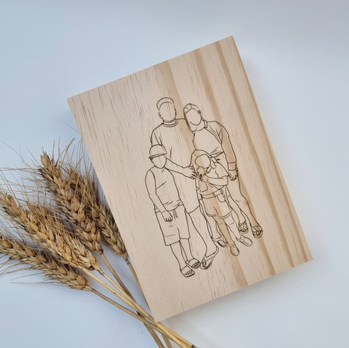 Custom Line Art Photo Block | Deb's Design Lab