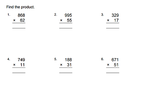 Multiplication | standard3