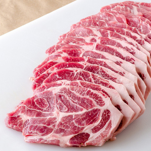 Iberico Pork Collar Slice 3mm (500g) 伊皮利亚黑猪梅肉片 | Leader Food Pte Ltd