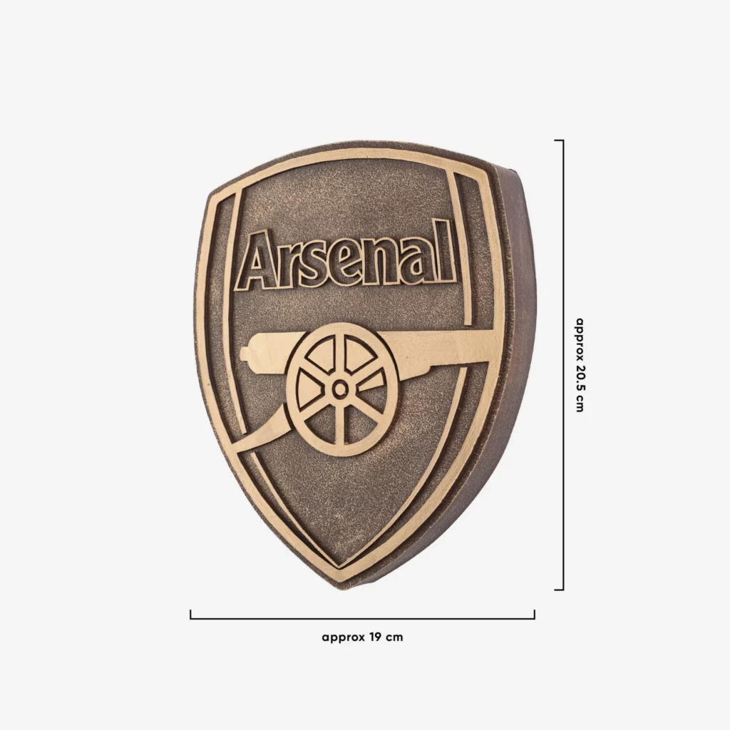 Arsenal Bronze Effect Wall Sign | thesoccerstore