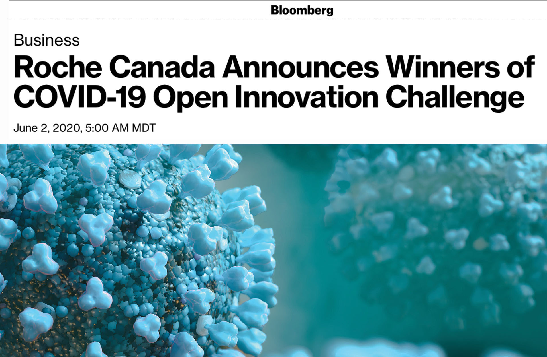 Roche Canada COVID-19 winner | Outbreaker Solutions