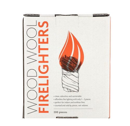 200pc Natural Firelighters for fireplaces, stoves, open fires and BBQ ...