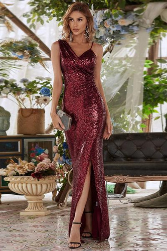 Drape Shoulder Sequinned Gown Sz 12 ONE ONLY | THE GOWN LOUNGE