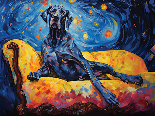 Great Dane in Classic Pose | SiggyDesigns