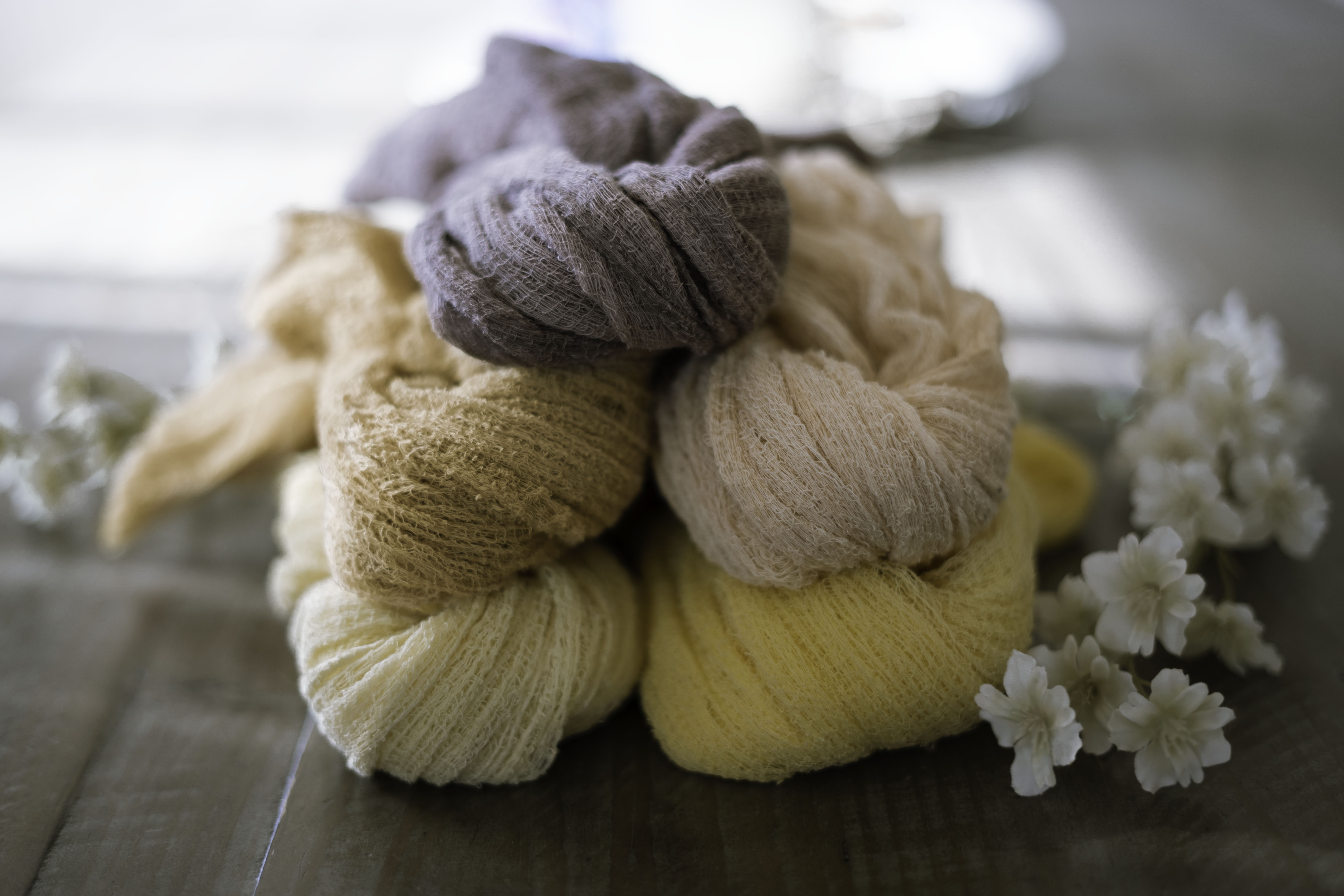 DIY Naturally Dyed Cheesecloth Wraps for Newborn Photography