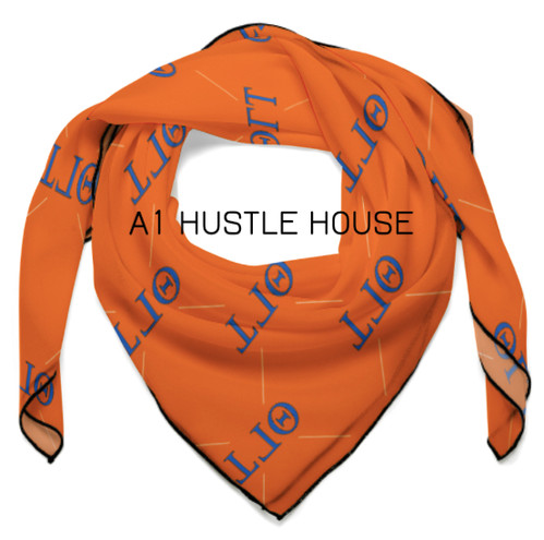 TGT- Greek lettered Silk Scarf | HOME OF THE HUSTLE