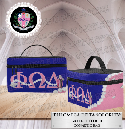 Phi Omega Delta - Greek Lettered Cosmetic Bag | HOME OF THE HUSTLE