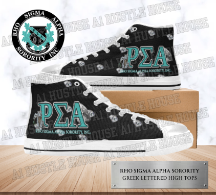 RSA- Greek Lettered Hightop Shoe | HOME OF THE HUSTLE