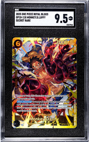 SGC 9.5 – Monkey D. Luffy OP10-118 Royal Blood Foil | One Piece TCG ...
