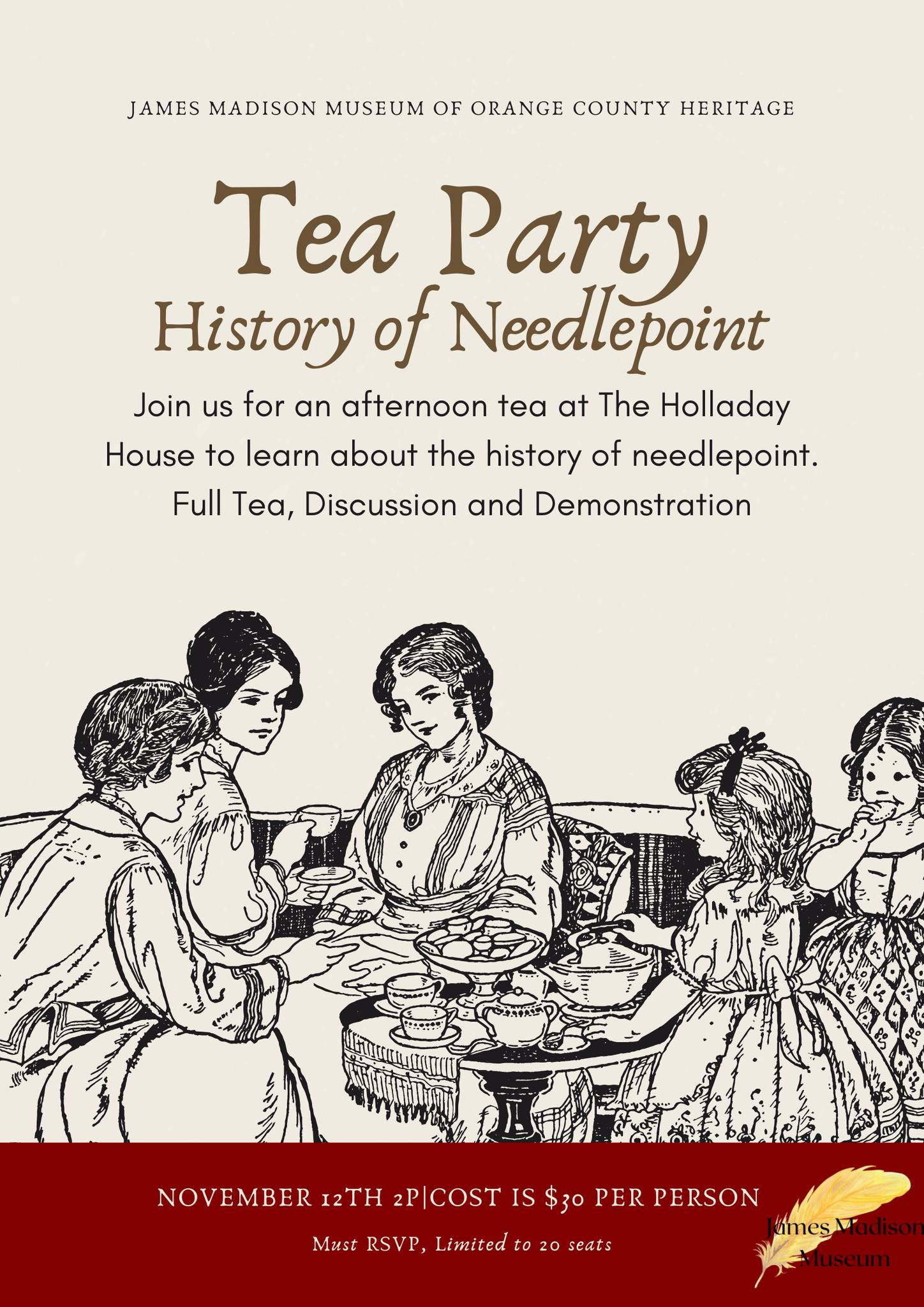 Tea and Needlepoint Presentation | James Madison Museum