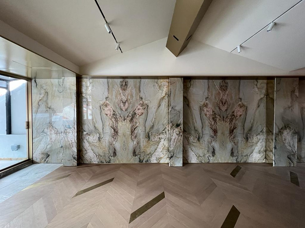 Natural Granite Feature Wall - Roma Gold Granite