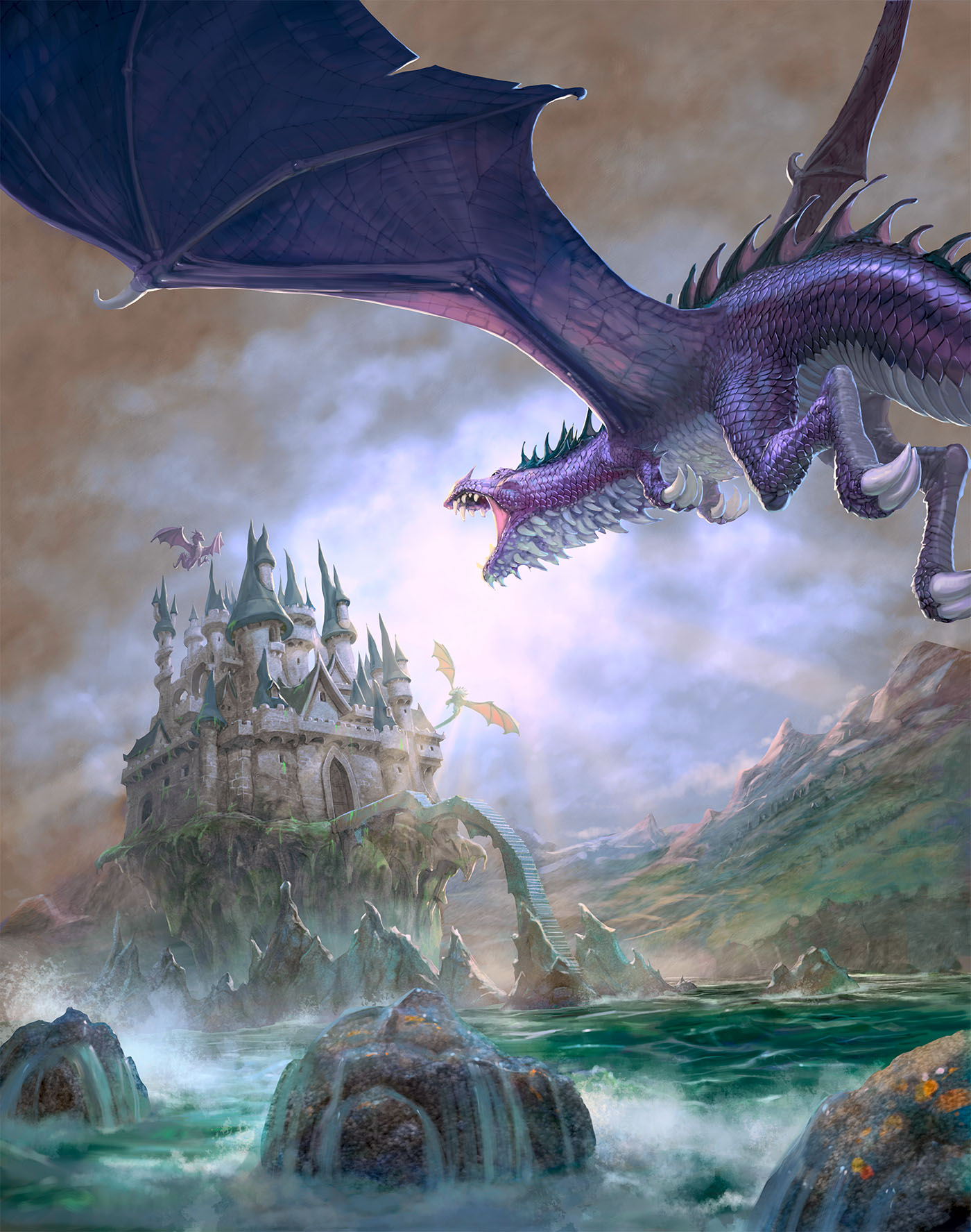 Dragonrealm cover by artist Chris Beatrice : r/ImaginaryDragons