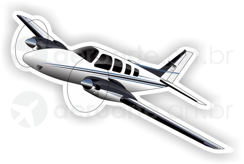 Beechcraft Baron B58 aircraft sticker | Aeroarte