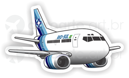 Boeing 737-500 Rio-Sul aircraft sticker | Aeroarte