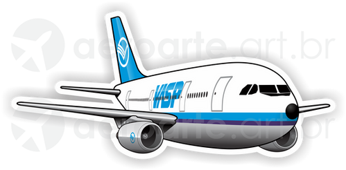 Airbus A300 VASP 2nd Livery aircraft sticker | Aeroarte
